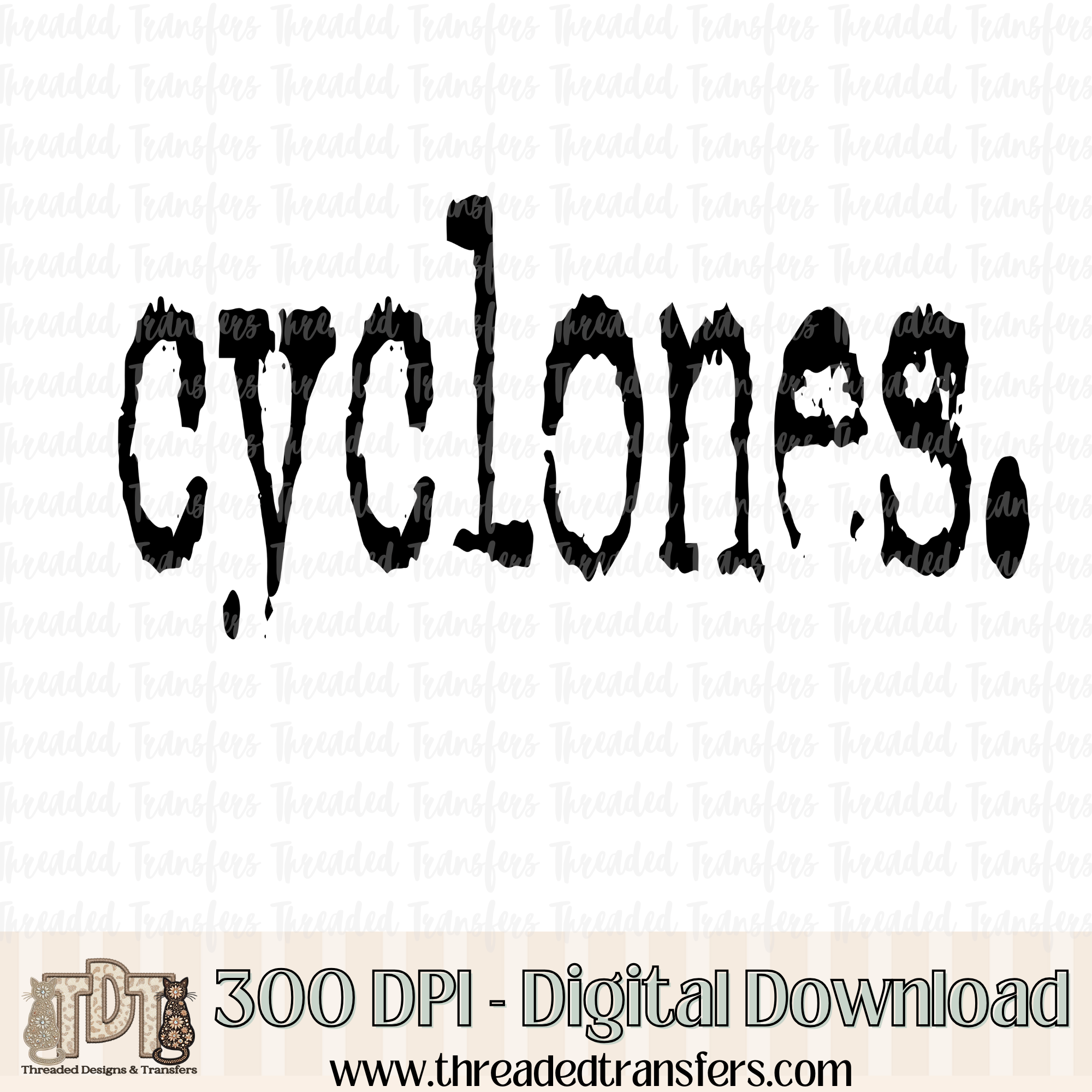 Cyclones Typography Digital Design Download (PNG Format - no product s ...
