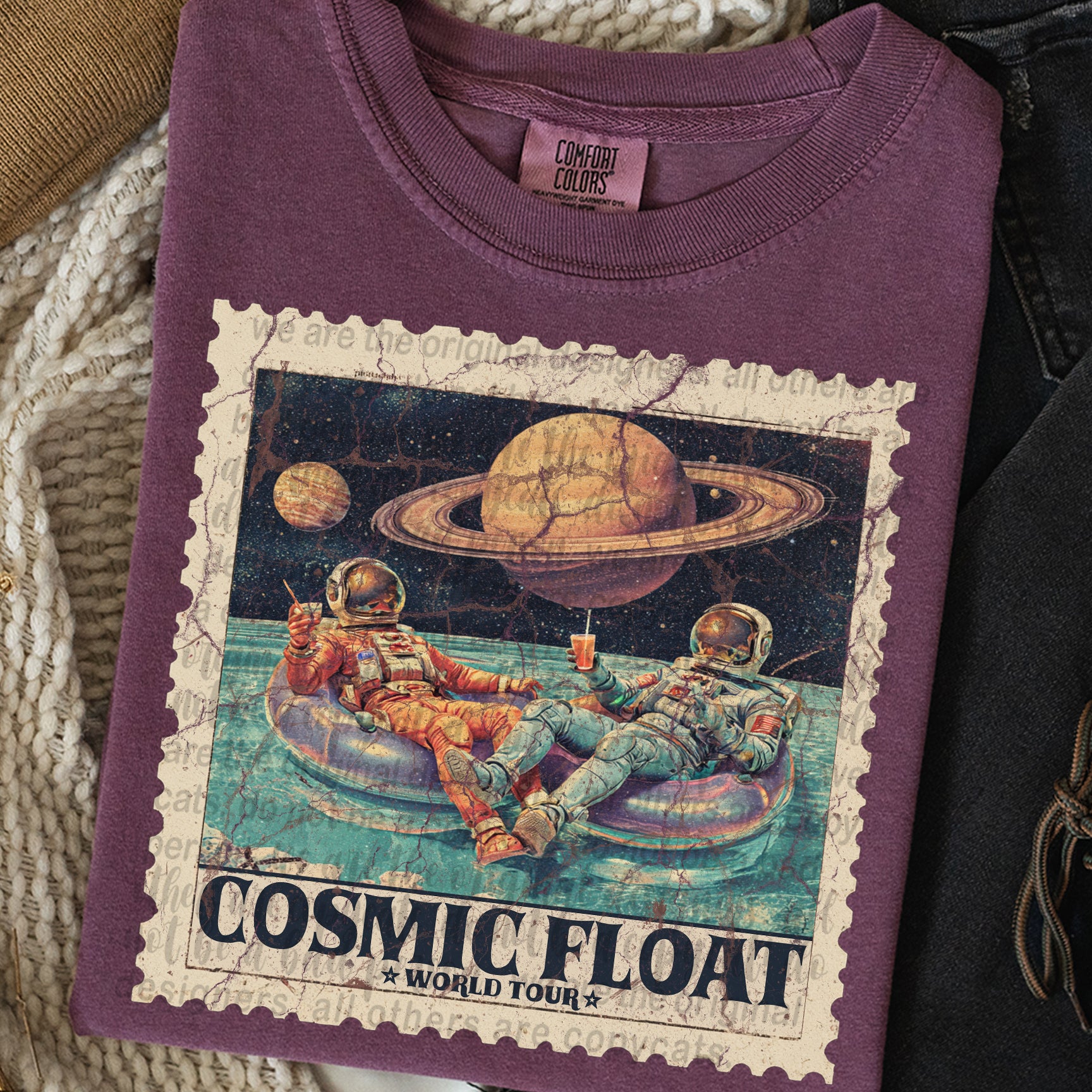Cosmic Float World Tour Stamp DTF Transfer – Threaded Transfers