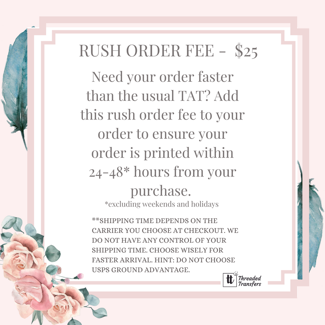 Custom DTF Transfers – Threaded Transfers