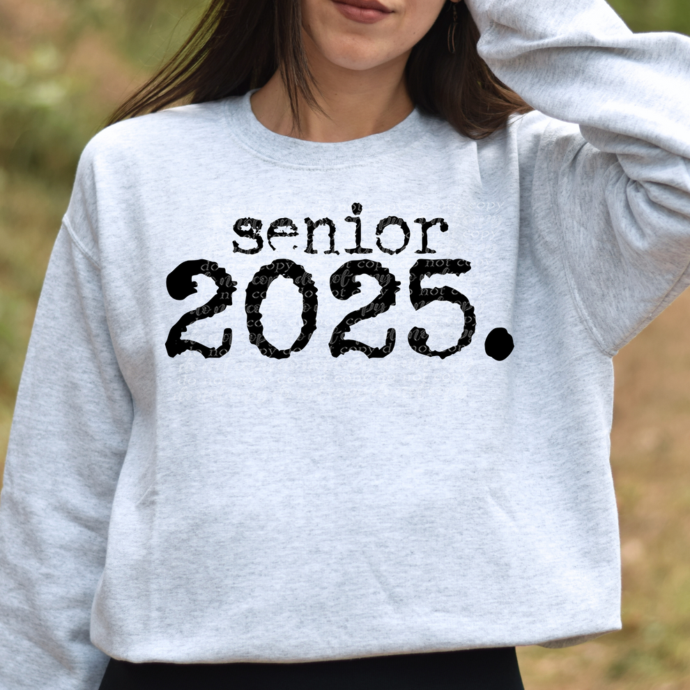 Senior 2025 Typography DTF Transfer – Threaded Transfers